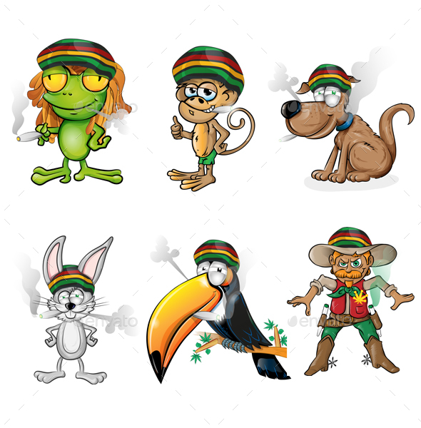 Jamaican Cartoon Graphics, Designs & Templates