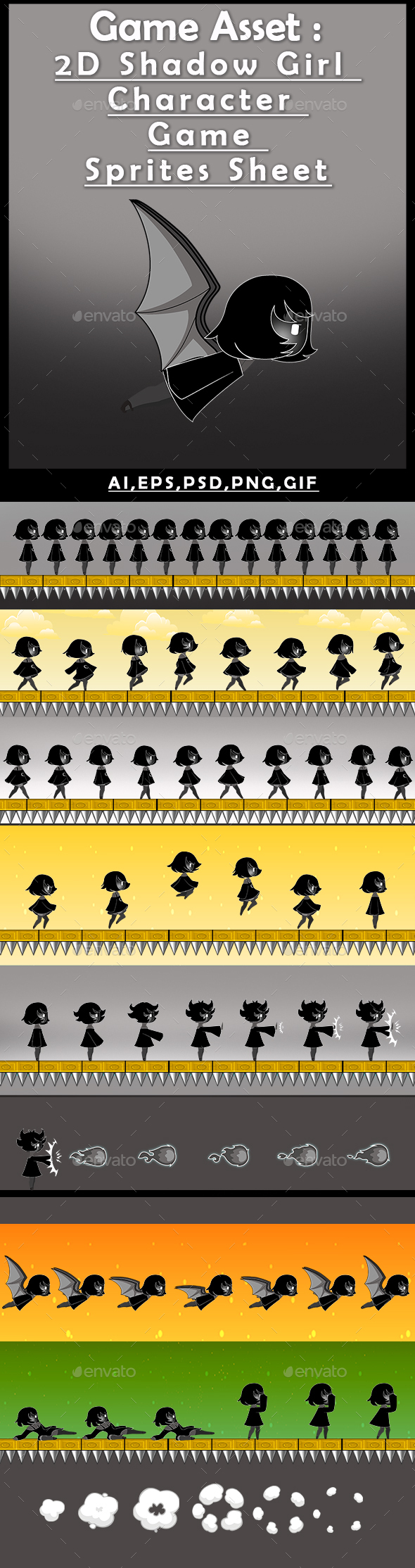 Stickman Game Sprites & Sheet Templates from GraphicRiver