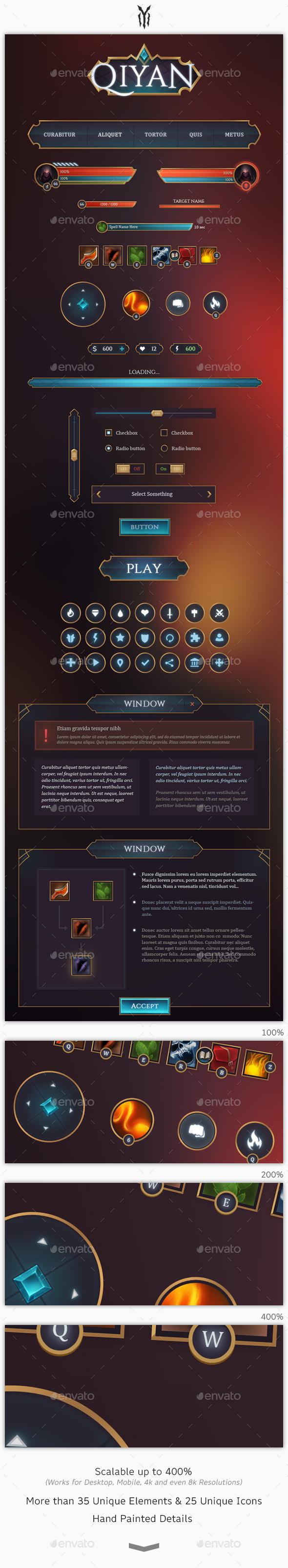 Fantasy Game User UI Templates from GraphicRiver