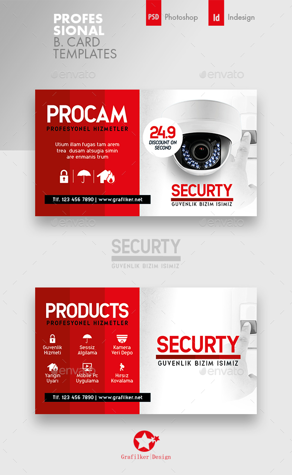 Security Business Card Templates & Designs from GraphicRiver