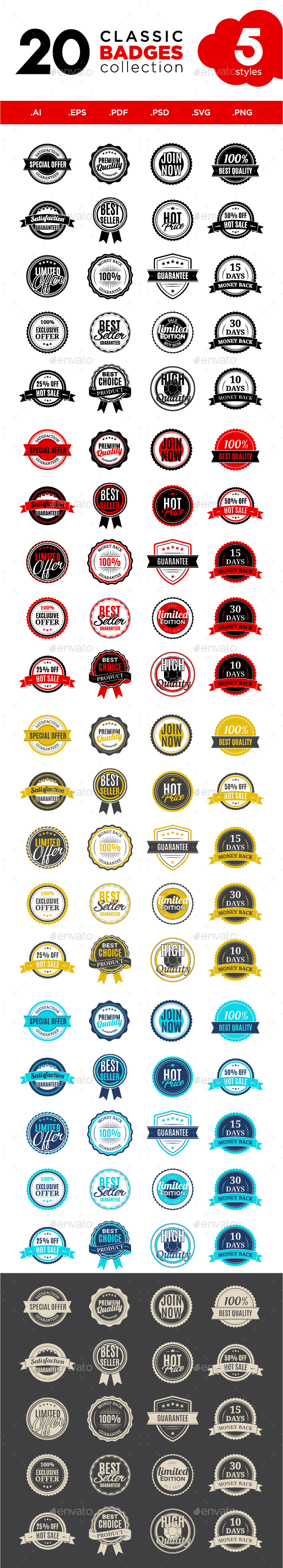 Badge Graphics, Designs & Templates | GraphicRiver