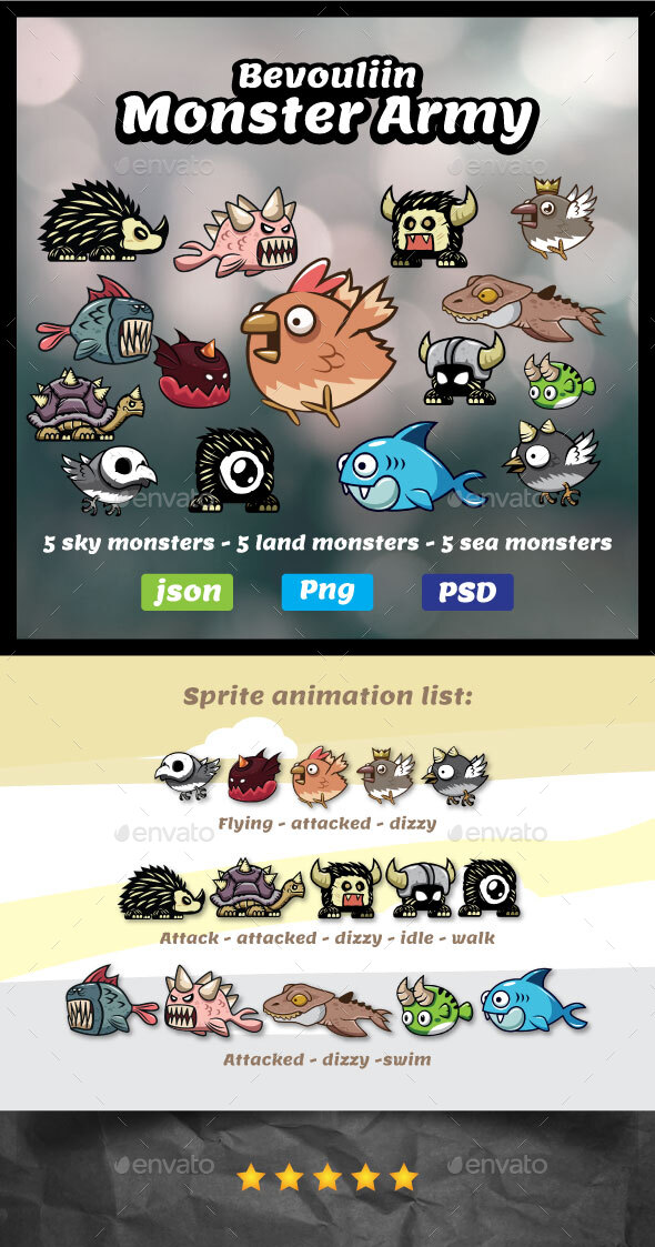 Obstacle Game Sprites & Sheet Templates from GraphicRiver