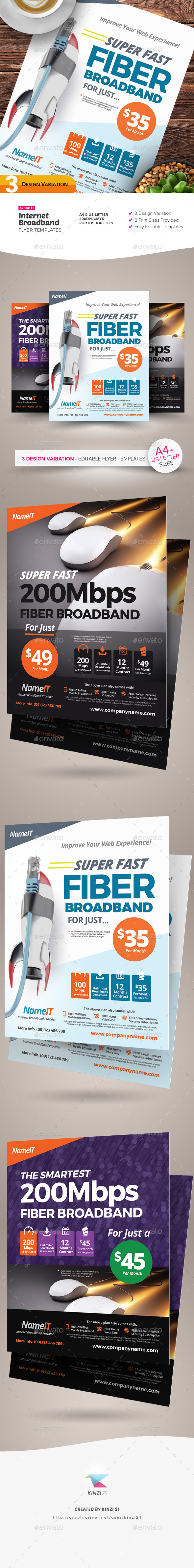 Fiber Flyer Templates | GraphicRiver