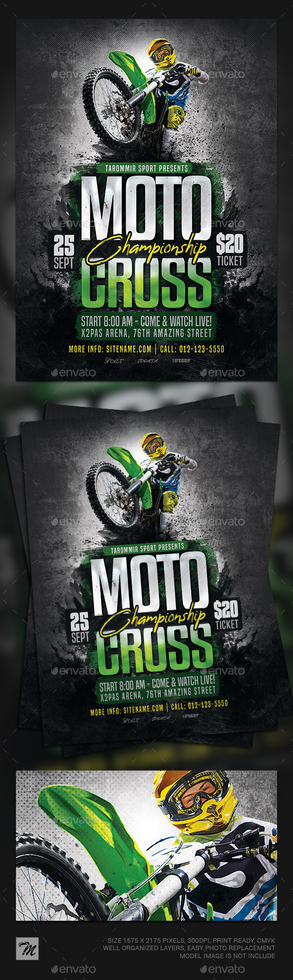 Motocross Graphics, Designs & Templates | GraphicRiver