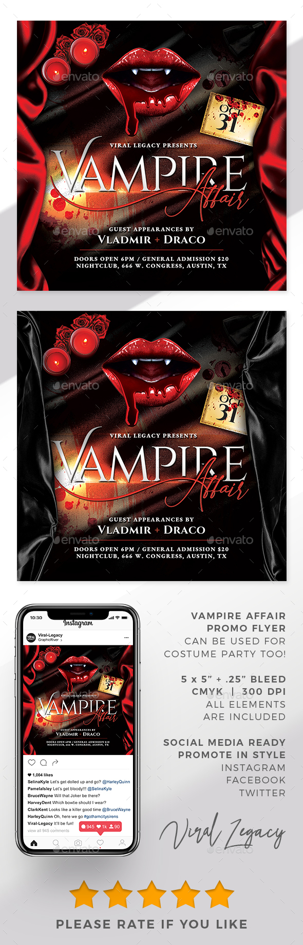 Vampire Flyer Templates | GraphicRiver