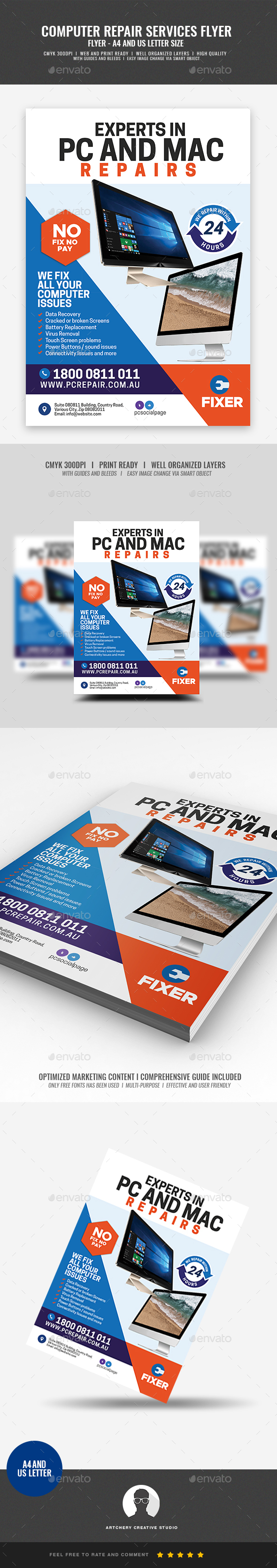Laptop Flyer Templates | GraphicRiver