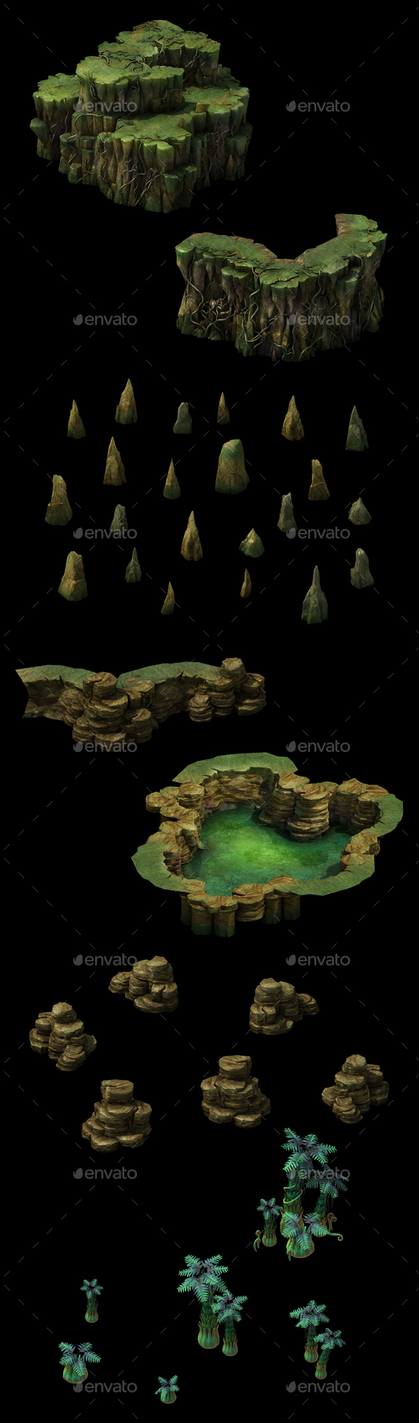 Mountains Game Assets from GraphicRiver