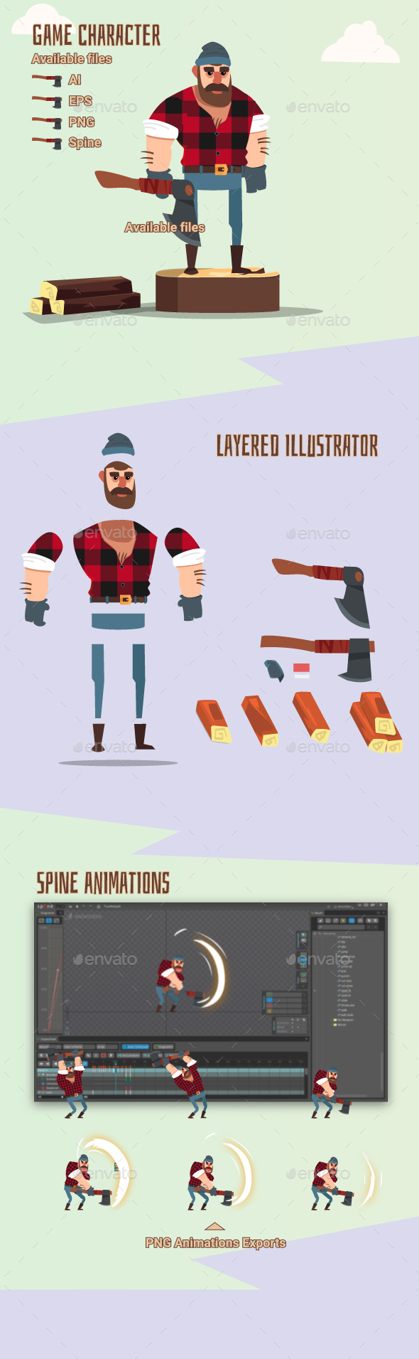 2D Platformer Game Sprites & Sheet Templates from GraphicRiver