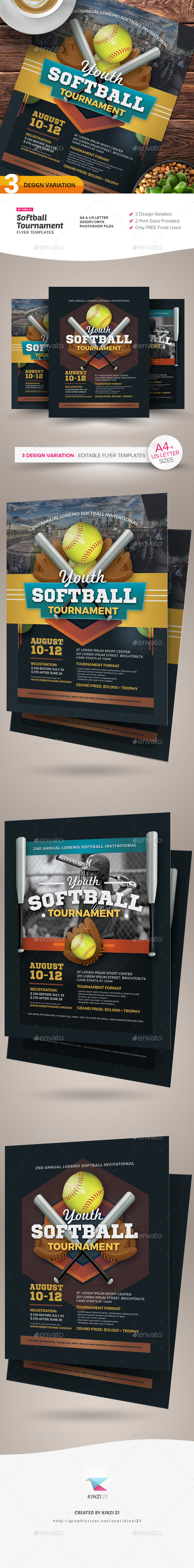 Softball Graphics, Designs & Templates | GraphicRiver