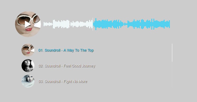 Audio Waveform Player with Playlist