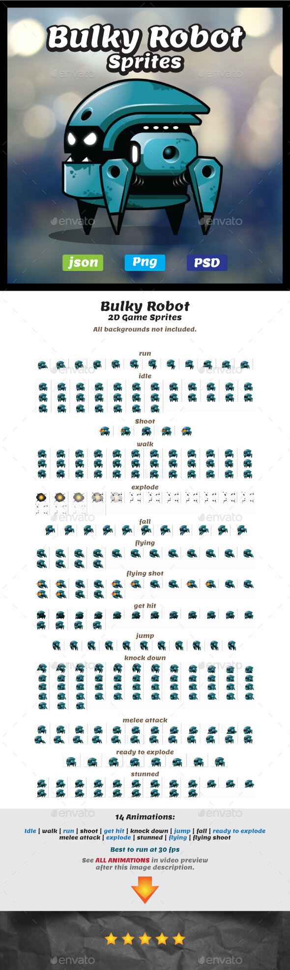 Mouse Game Sprites & Sheet Templates | GraphicRiver