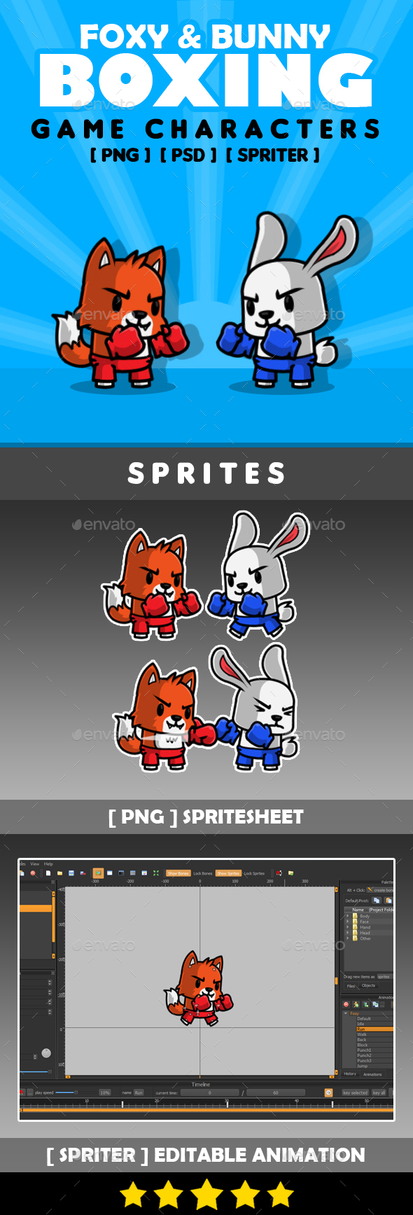 Box Game Sprites & Sheet Templates from GraphicRiver