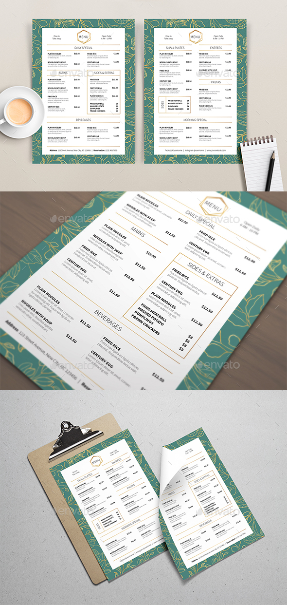 Entrees Graphics, Designs & Templates | GraphicRiver