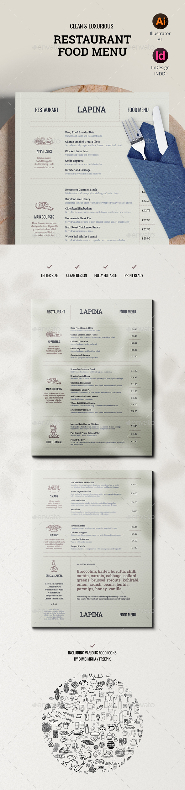 2024's Best Selling Menu Templates