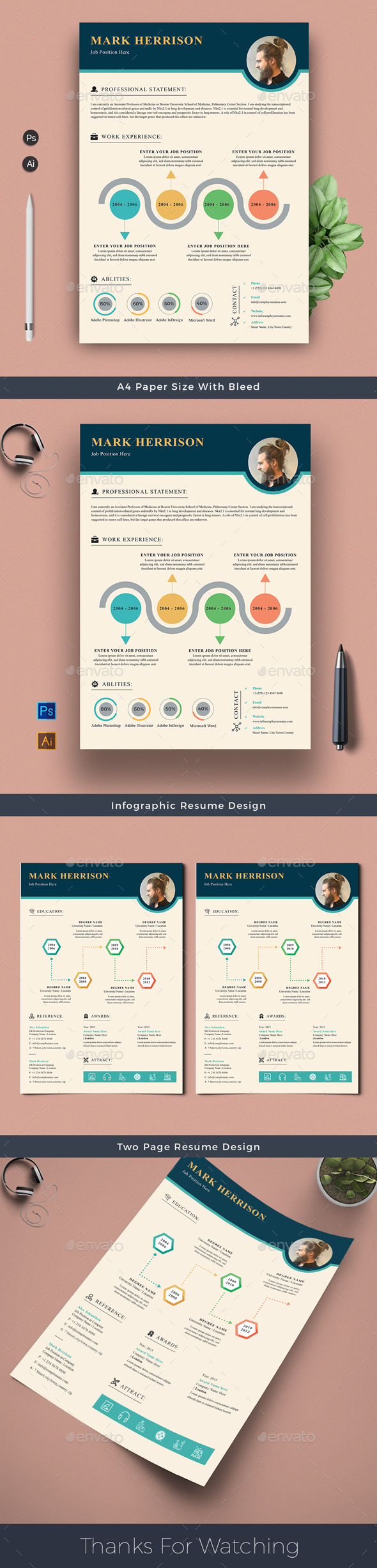 Infographic Resume Templates from GraphicRiver