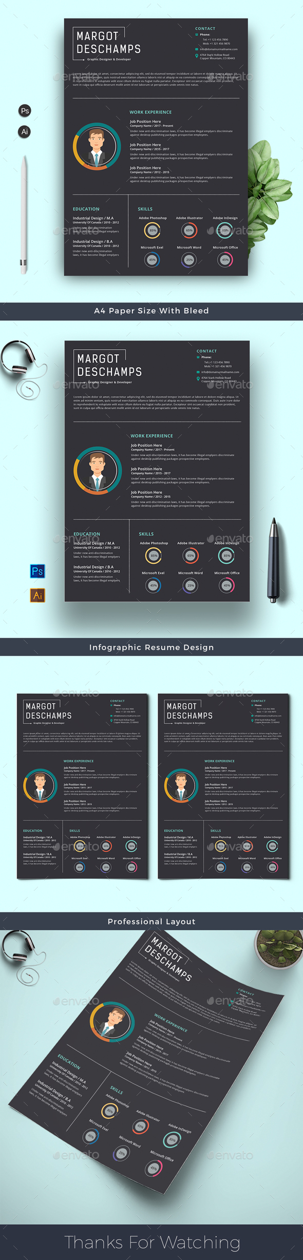Infographic Resume Templates from GraphicRiver
