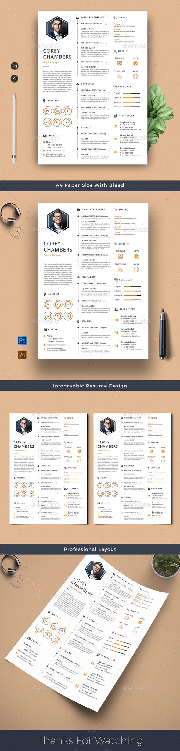 Infographic Resume Templates from GraphicRiver