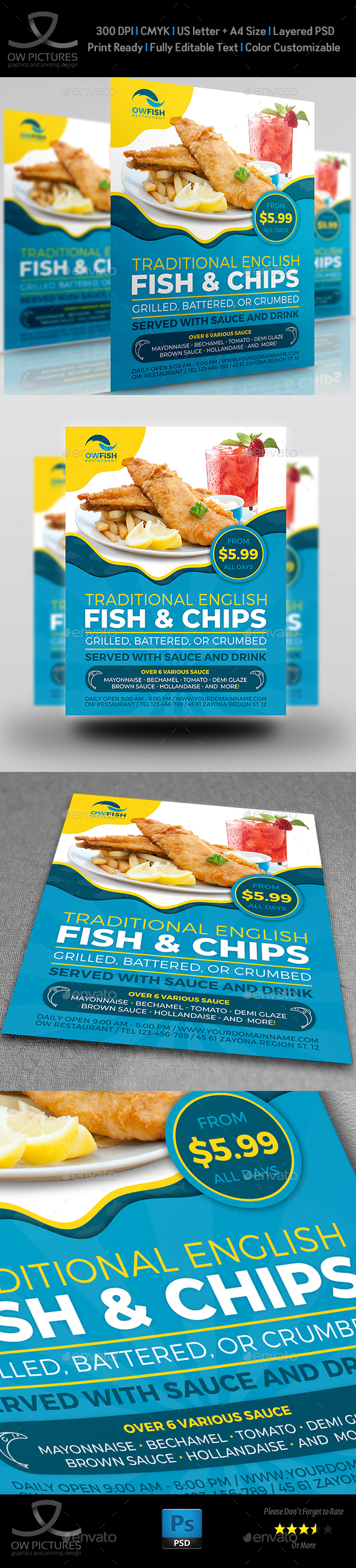 Seafood Flyer Graphics, Designs & Templates from GraphicRiver