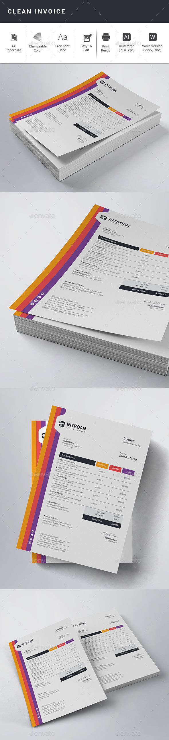 Business Proposal & Invoice Templates from GraphicRiver
