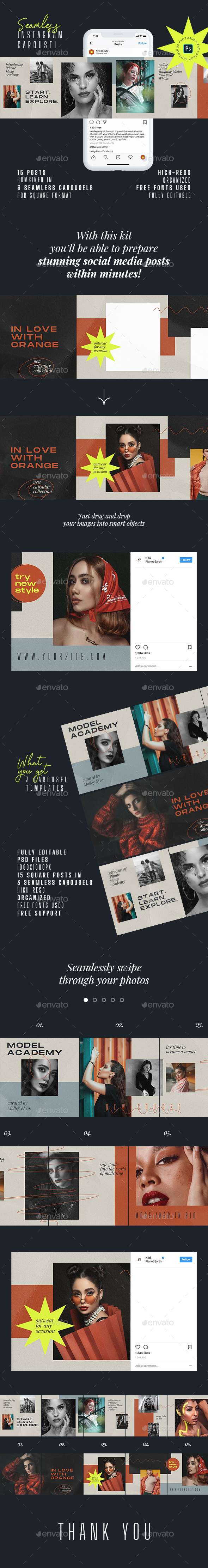 Carousel Graphics, Designs & Templates | GraphicRiver