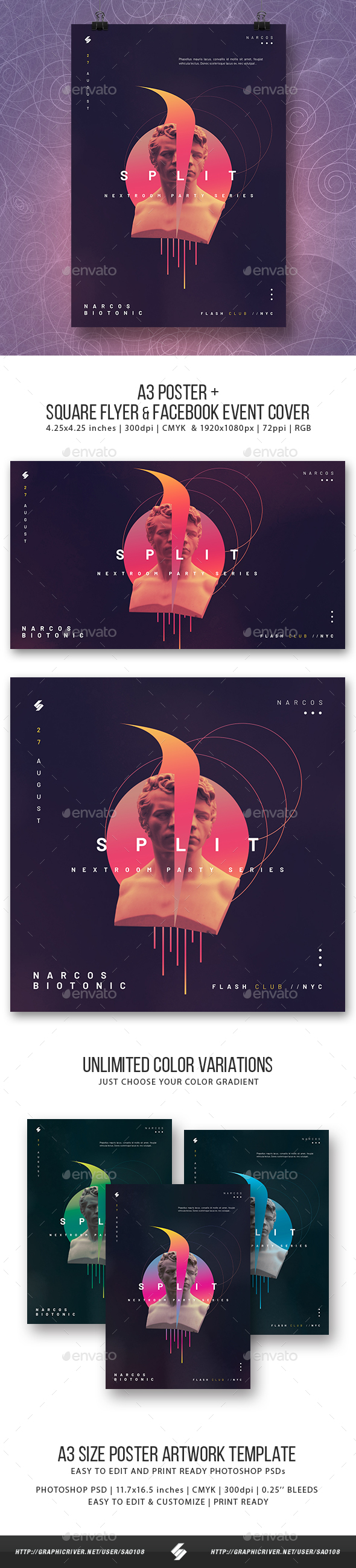 Split Graphics, Designs & Templates | GraphicRiver