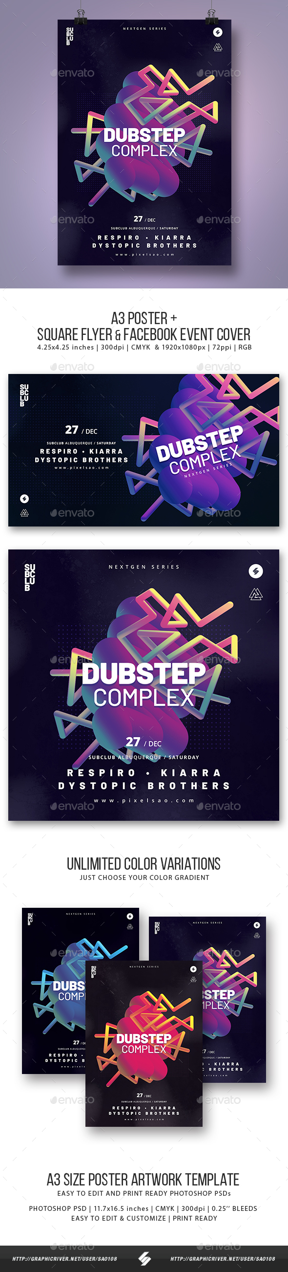 Complex Flyer Graphics, Designs & Templates from GraphicRiver