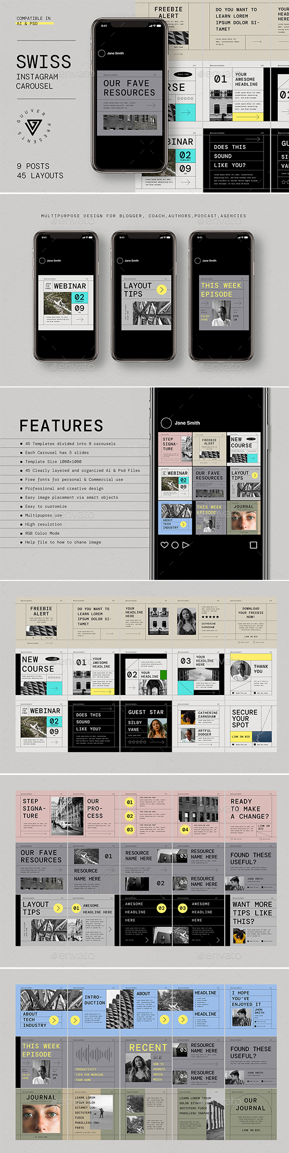 Carousel Graphics, Designs & Templates from GraphicRiver