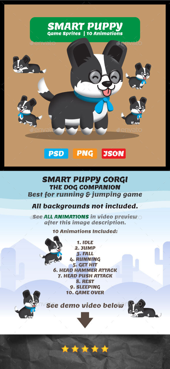 Running 2D Game Sprites & Sheet Templates from GraphicRiver
