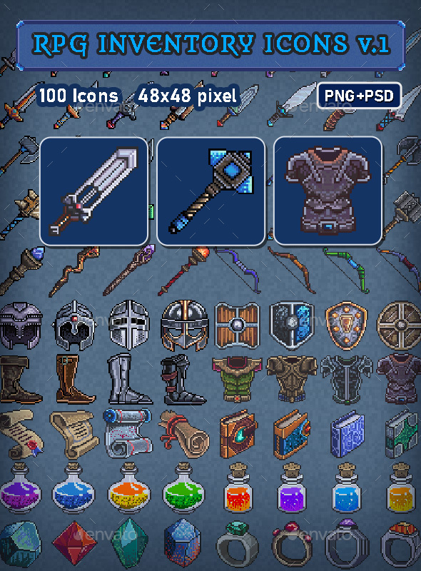 Inventory Game Assets | GraphicRiver