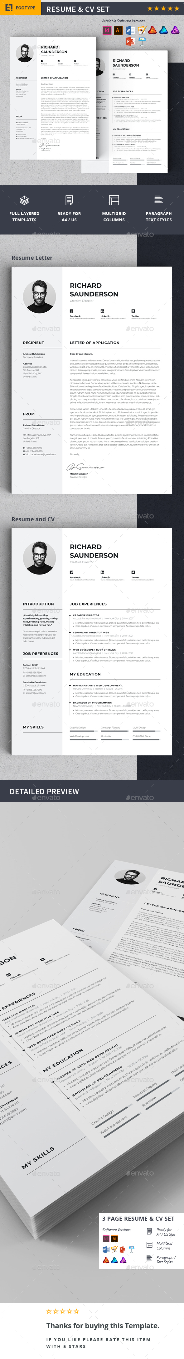 Resume Templates from GraphicRiver