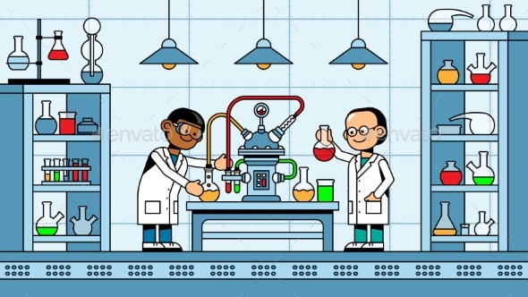 Chemical Cartoon Graphics, Designs & Templates