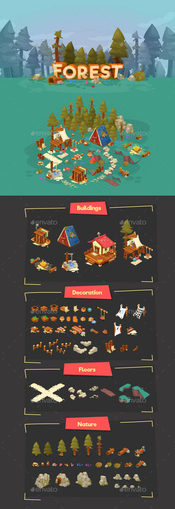 Forests 2D Game Assets from GraphicRiver