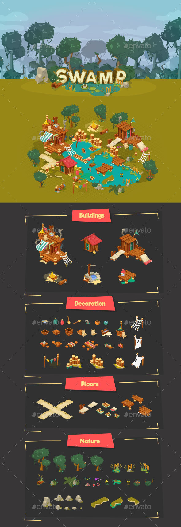 Swamp Graphics, Designs & Templates | GraphicRiver