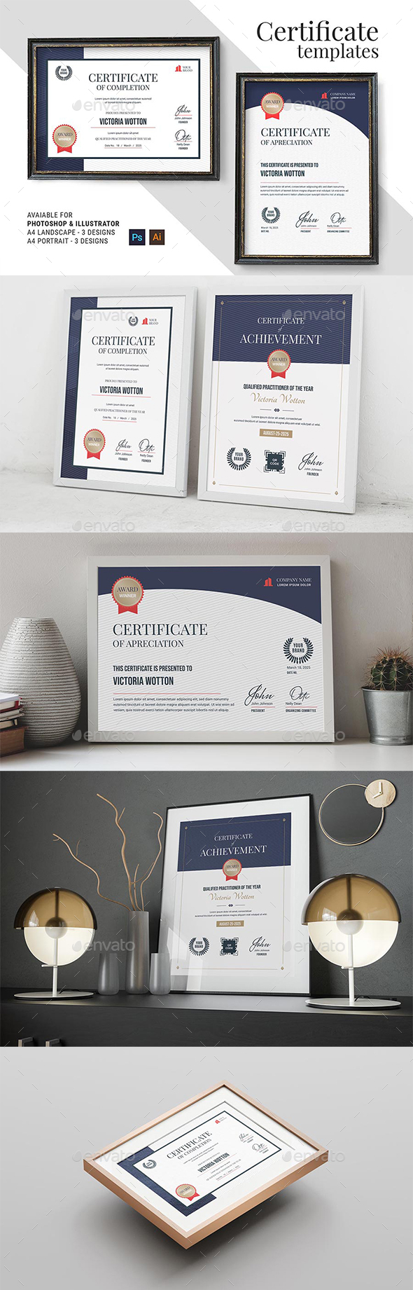 Certificate Templates & Designs from GraphicRiver