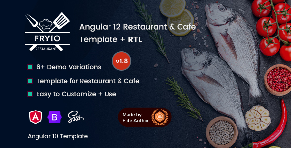 Angular Restaurant Website Templates from ThemeForest