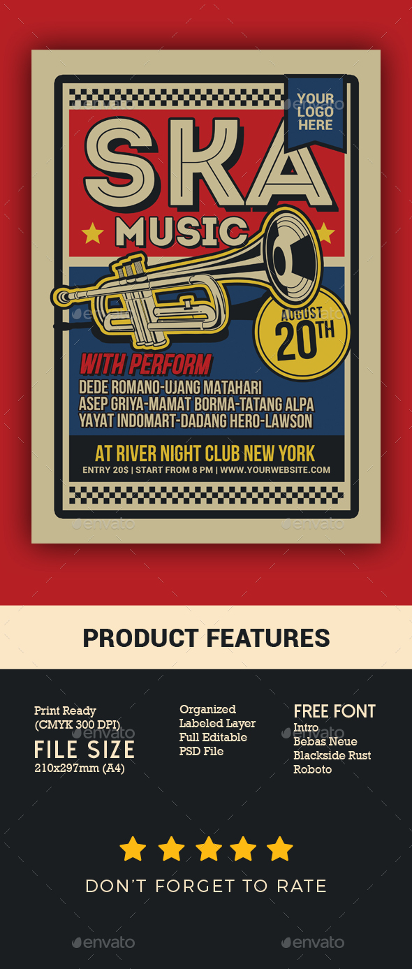 Ska Graphics, Designs & Templates | GraphicRiver