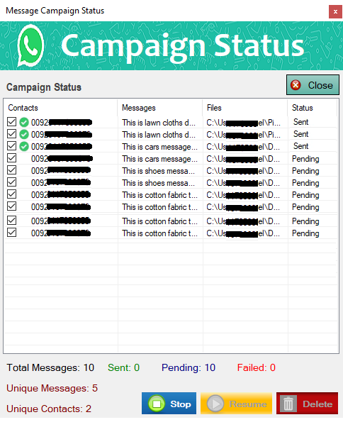 Manage WhatsApp Campaign Documentation