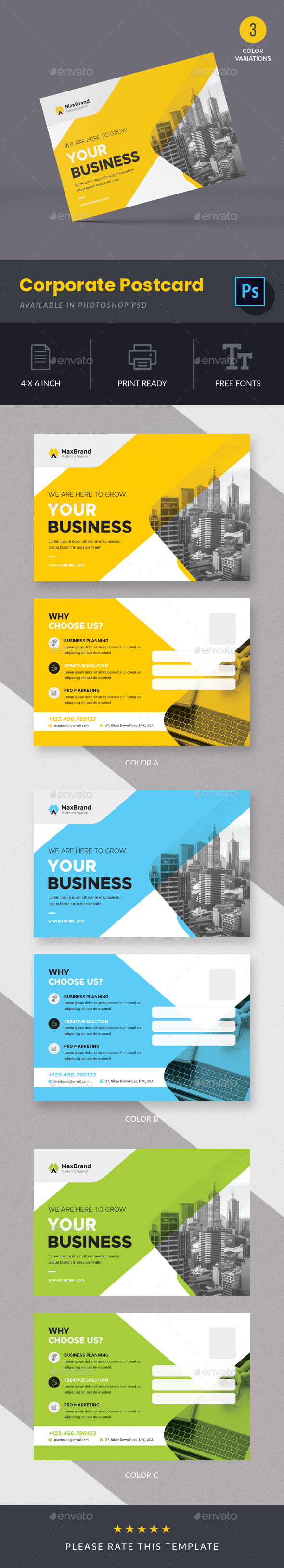 Postcard Graphics, Designs & Templates from GraphicRiver