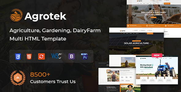 Dairy Farm Website Templates from ThemeForest