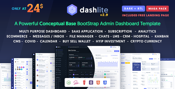 DashLite - Bootstrap Responsive Admin Dashboard Template - eThemePro