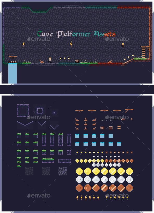 Cave 2D Game Assets from GraphicRiver