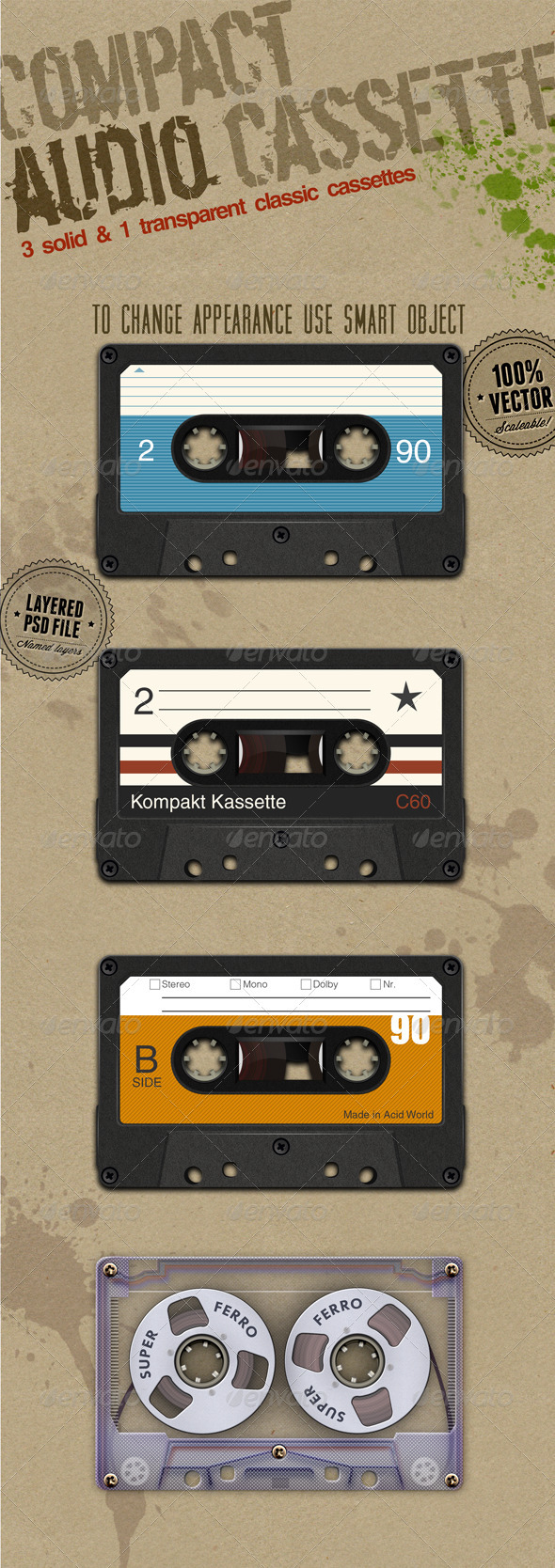 Cassette Graphics, Designs & Templates | GraphicRiver