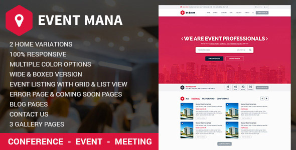 Event Website Templates from ThemeForest