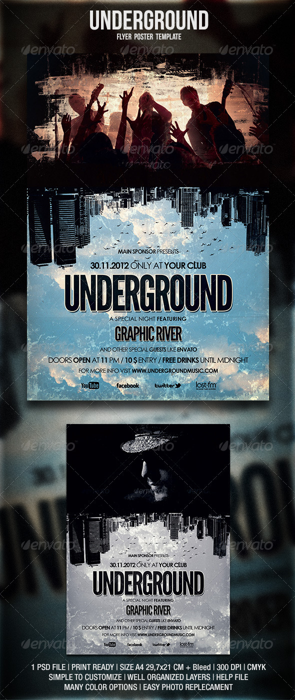 Underground Graphics, Designs & Templates | GraphicRiver