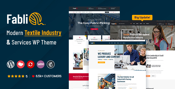 Textile Industry Website Templates from ThemeForest