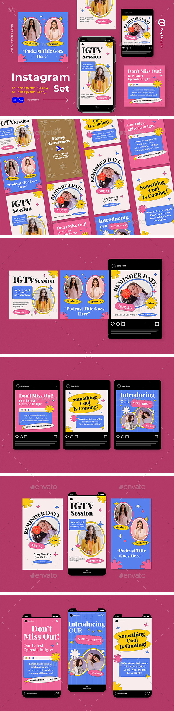 Instagram Graphics, Designs & Templates from GraphicRiver