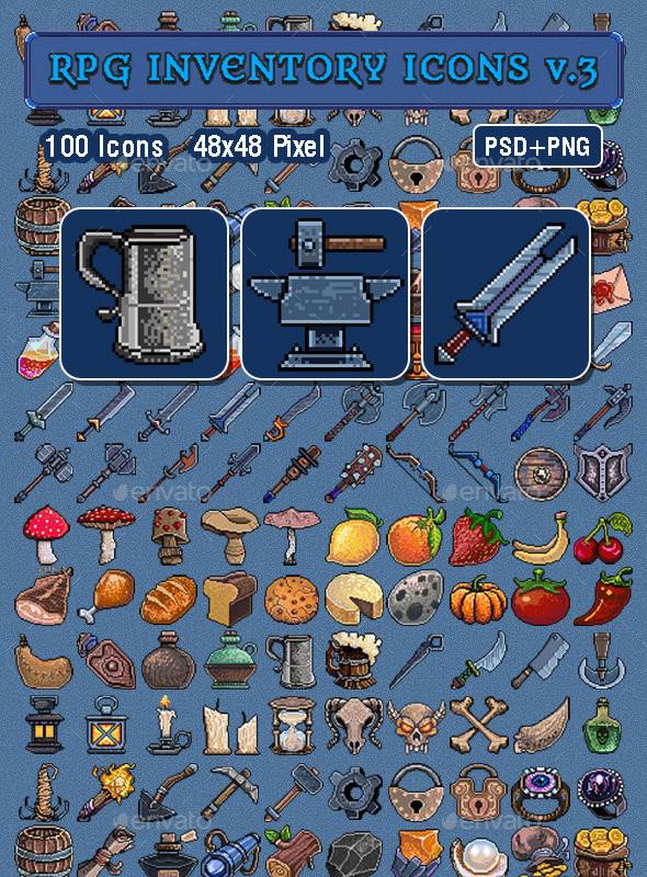 Inventory Game Assets | GraphicRiver