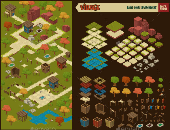 Isometric Game Assets | GraphicRiver