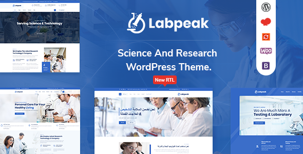 Laboratory Website Templates from ThemeForest