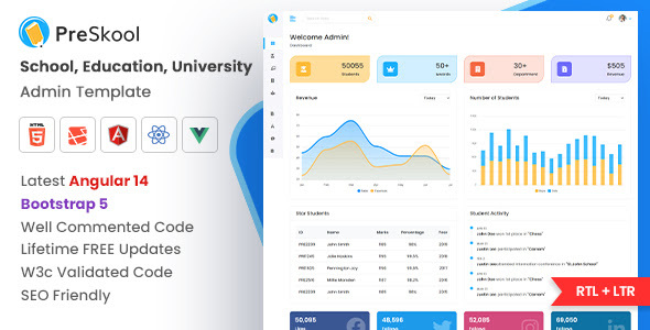 Exam Website Templates from ThemeForest